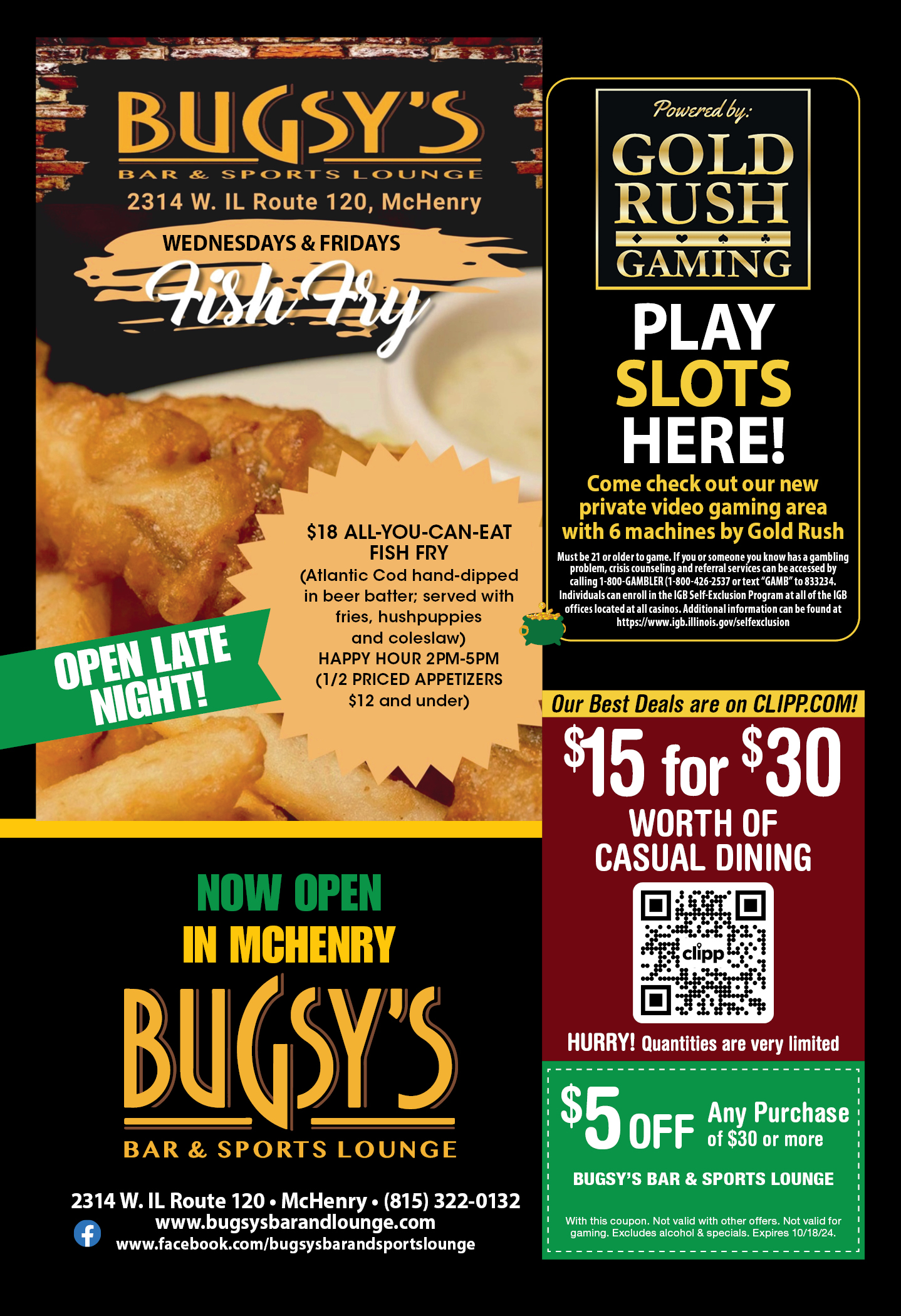 $15 For $30 Worth Of Casual Dining at Bugsy's Bar & Sports Lounge ...