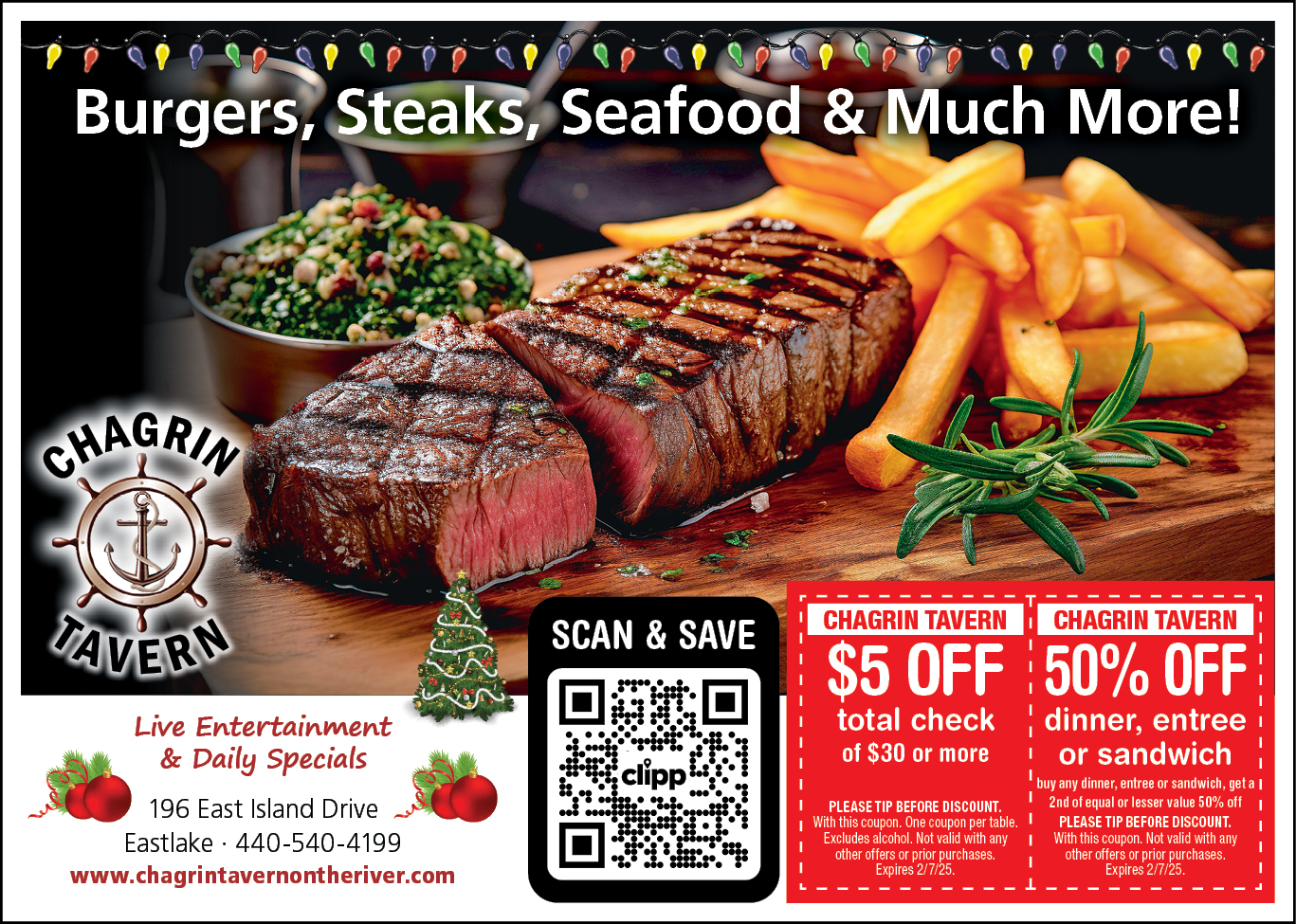 $5 Off Total Check Of $30 Or More at Chagrin Tavern - Eastlake, OH